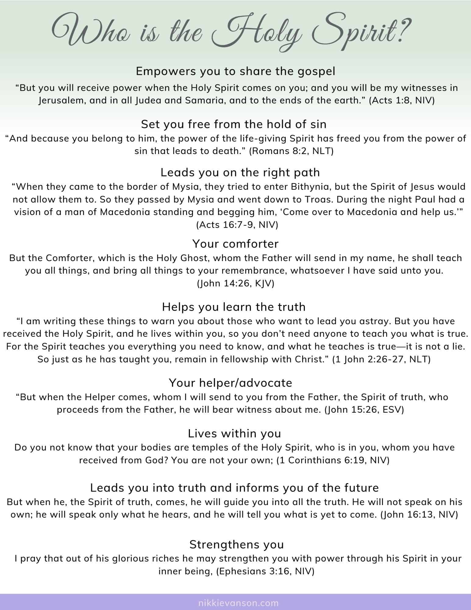 5 Ways the Holy Spirit Helps Us When in Need - Nikki Evanson