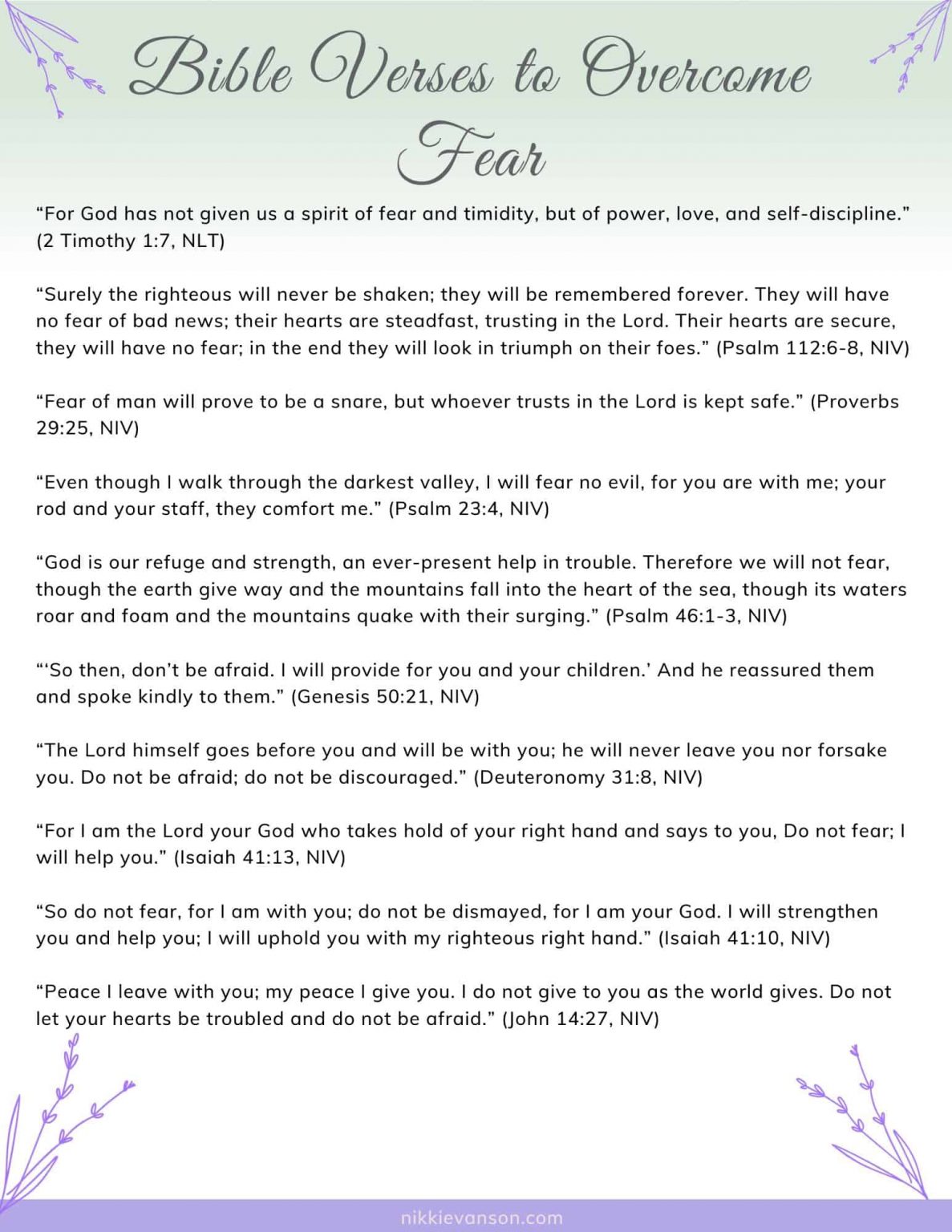 Bible Verses to Overcome Fear When You Feel Crippled by It - Nikki Evanson