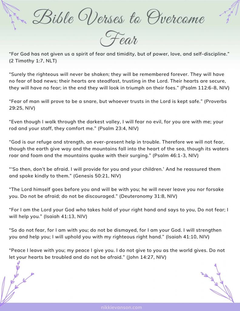 Bible Verses to Overcome Fear When You Feel Crippled by It - Nikki Evanson